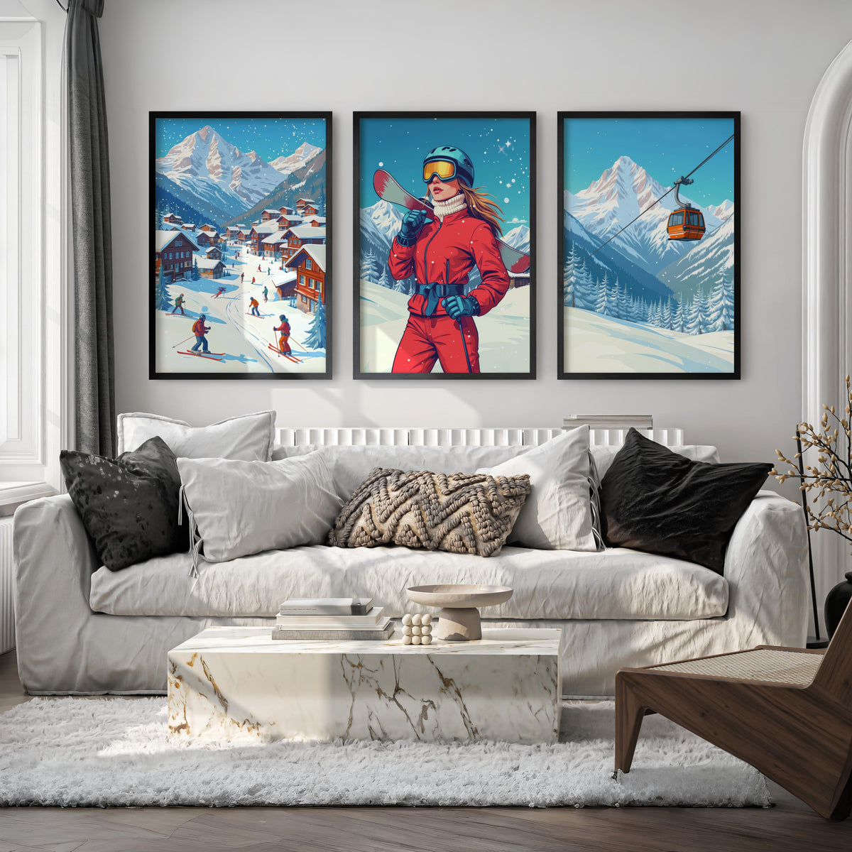 ski resort artwork