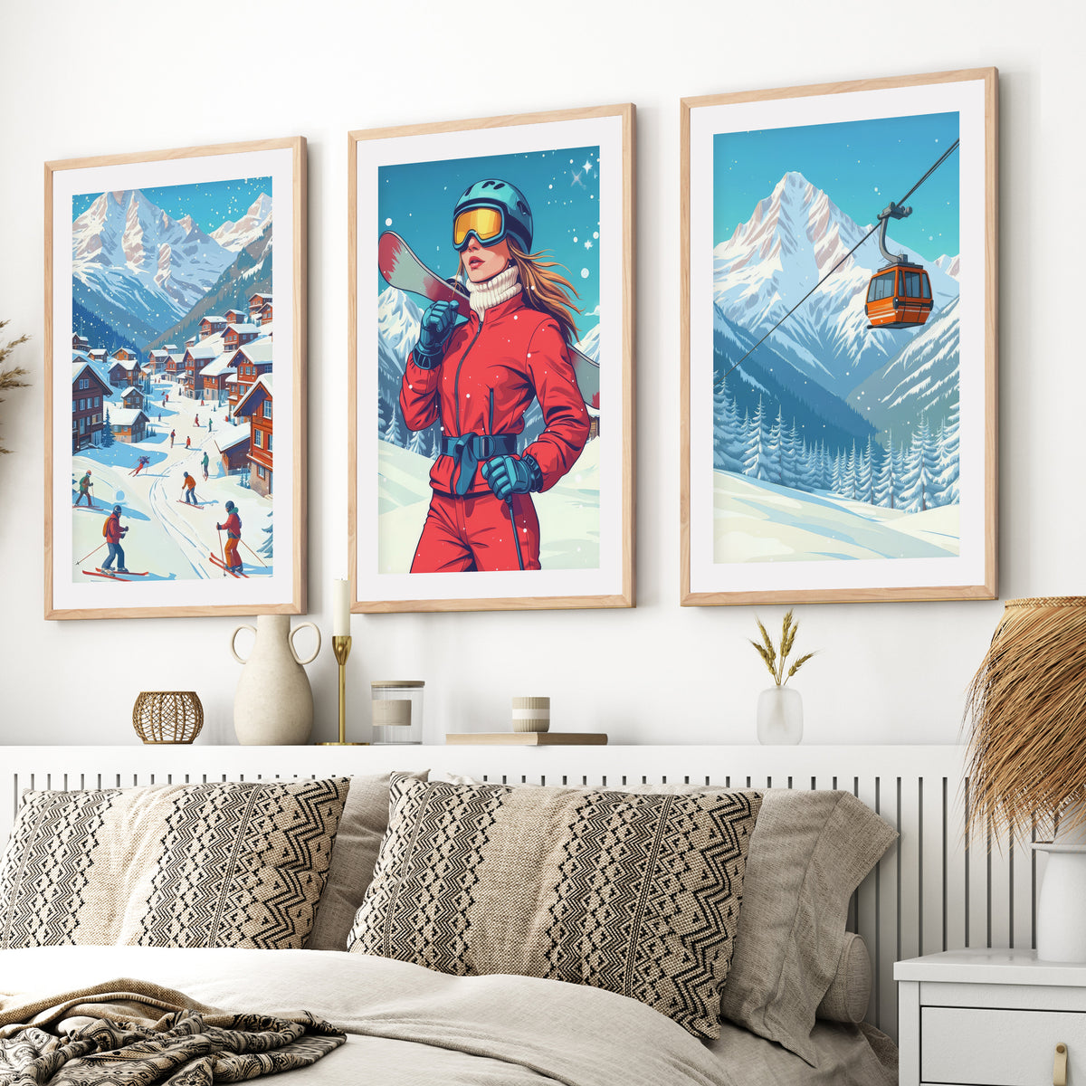 ski resort artwork